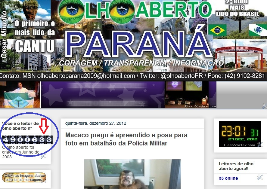 Olho Aberto Paraná: Blog olho aberto Paraná e seus quase 5 milhões de ...