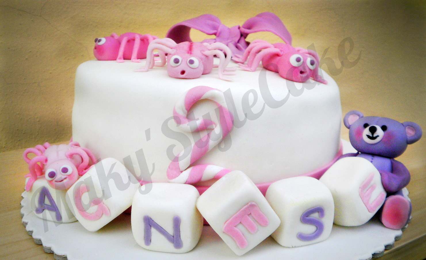 Maky'StyleCake: TORTA RAGNI ROSA