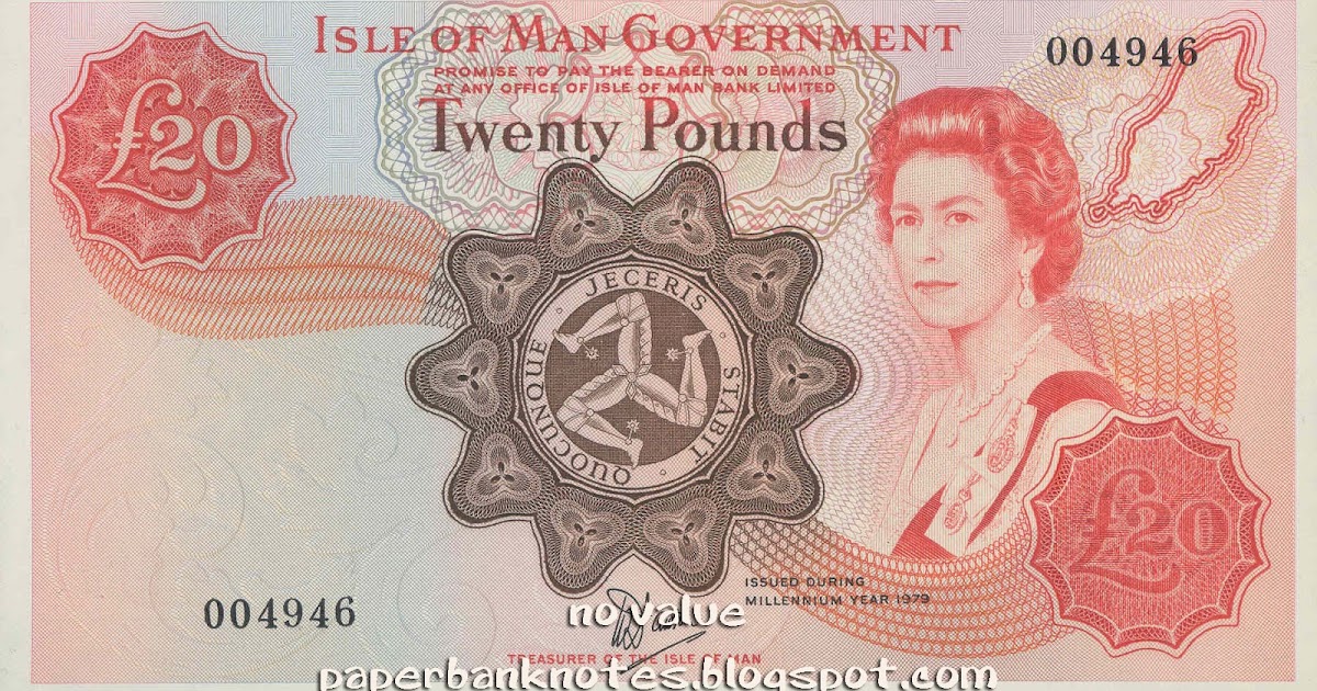 europe: Isle Of Man - 20 Pounds Dated 1979 The Millennium Year Of ...