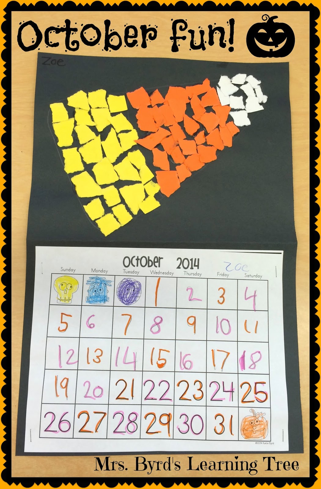 Mrs. Byrd's Learning Tree: Candy Corn Calendars!