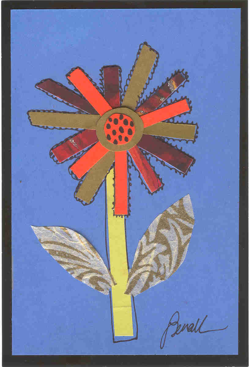 Plethora of Color: Collage Flowers using Handmade Papers