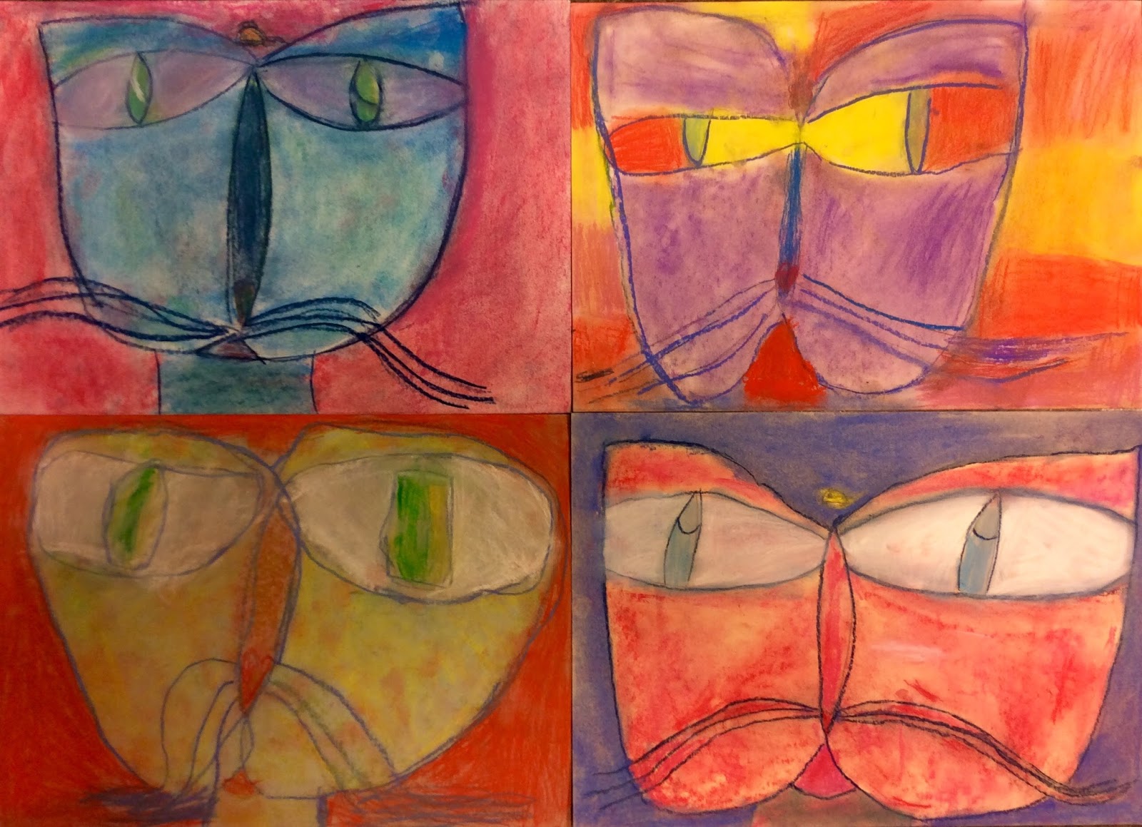 Visual Arts at AIS: Paul Klee inspired "Cat and Bird"