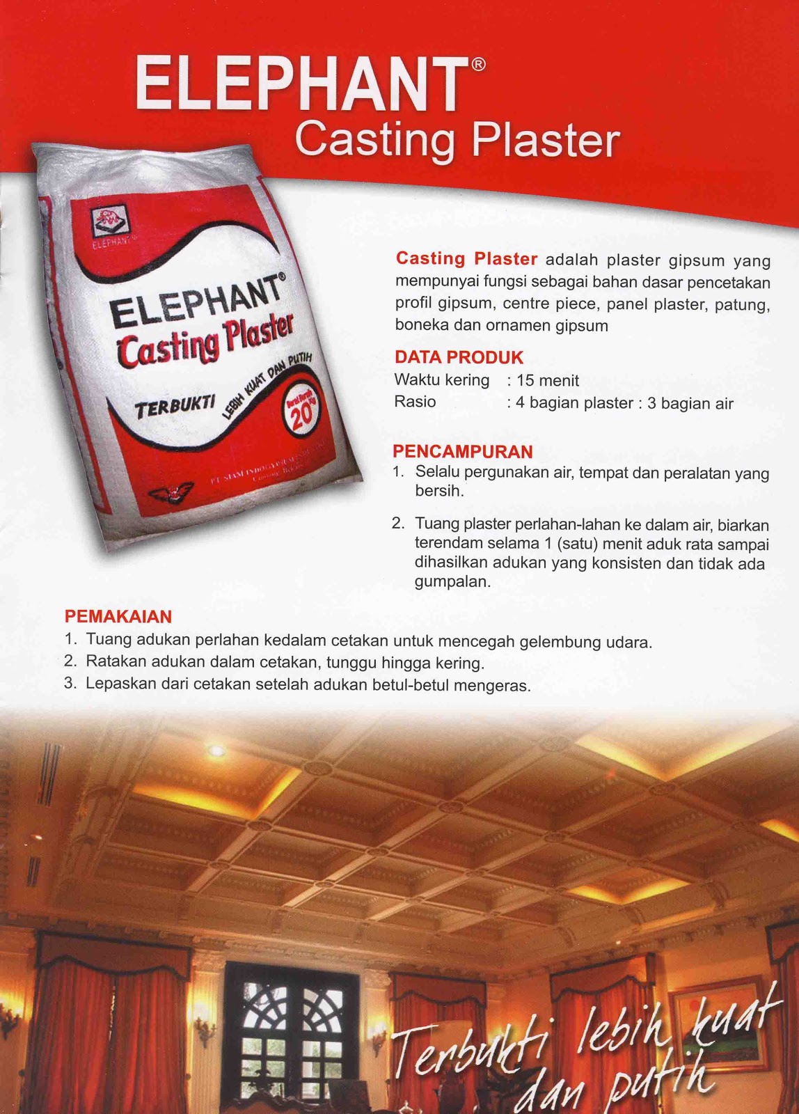 Gypsum Board : ELEPHANT - [Suplier-Material] Pemasuk Material Bangunan