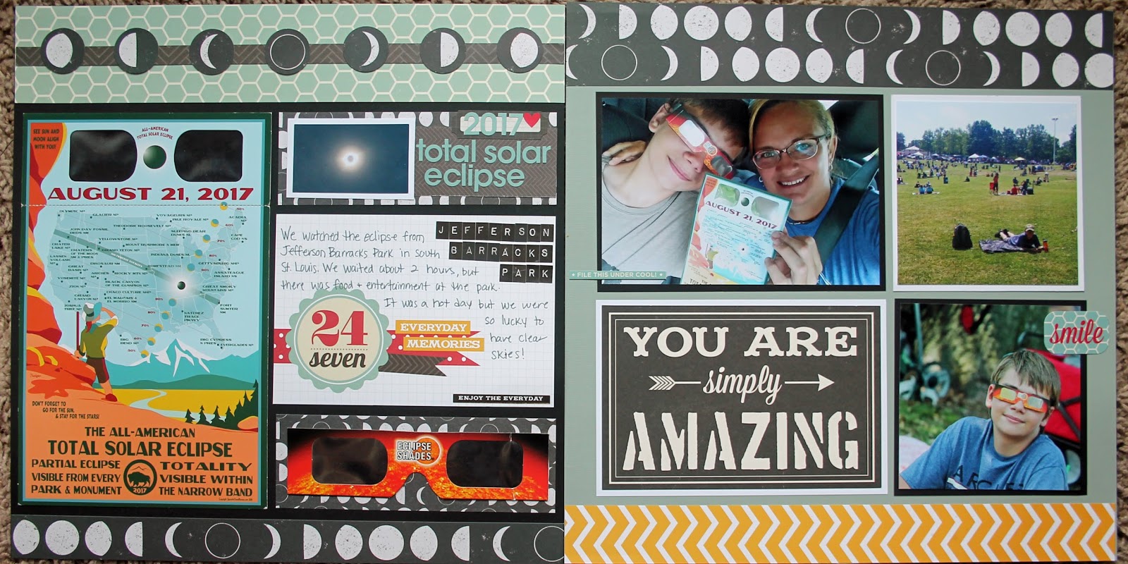 Adventure Scrapbooks: The Total Solar Eclipse Scrapbook Pages