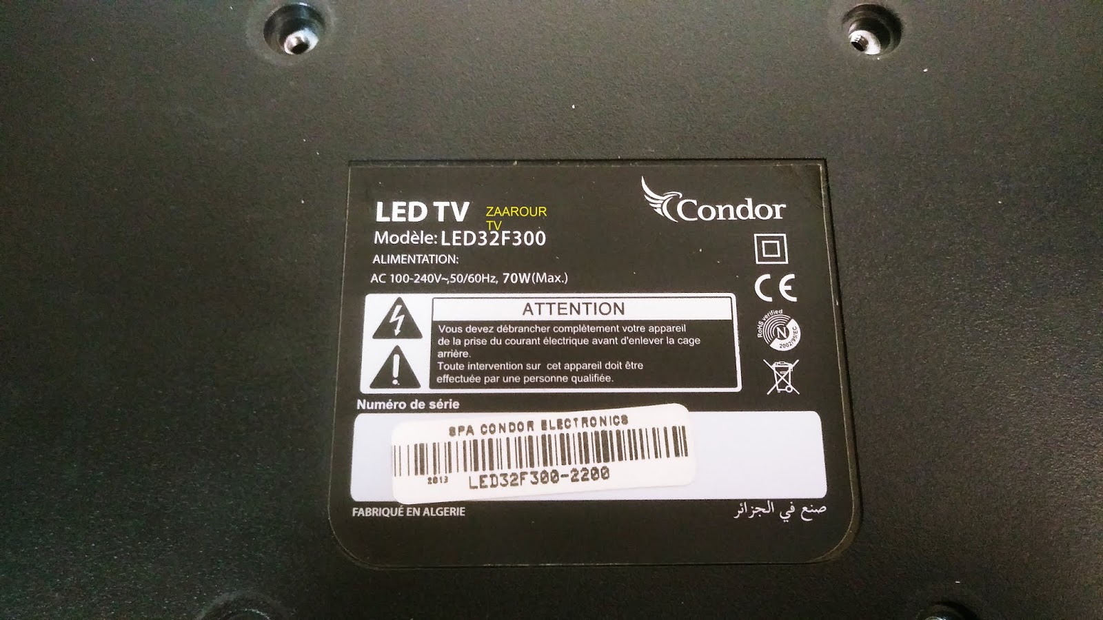 DVBSHD: Condor LED32F300_40-MT2700-MAB2LG