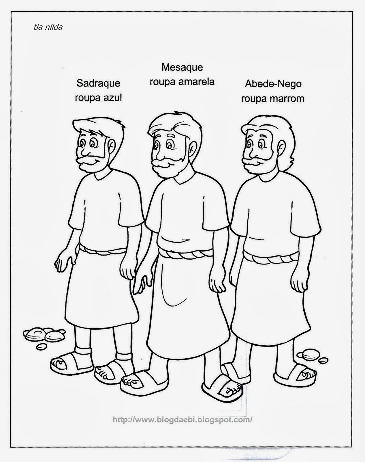 Sonhos da Tia Ni : Sadraque Mesaque e Abede-Nego