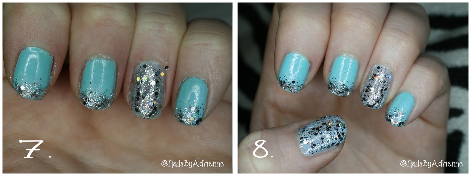 Nails By Adrienne : Gradient glitter nail Tutorial