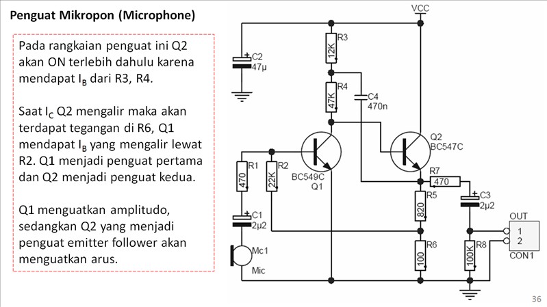 Penguat Mikropon (Microphone) 2 Transistor - Niguru Indonesia