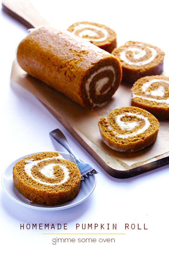 Pumpkin Roll - Simple Delicious Desserts