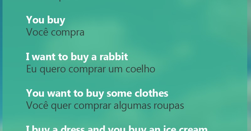 Inglês básico verbo to buy - Comprar