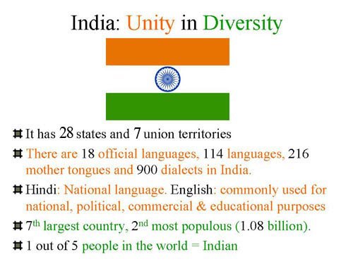 India A Search: Unity In Diversity