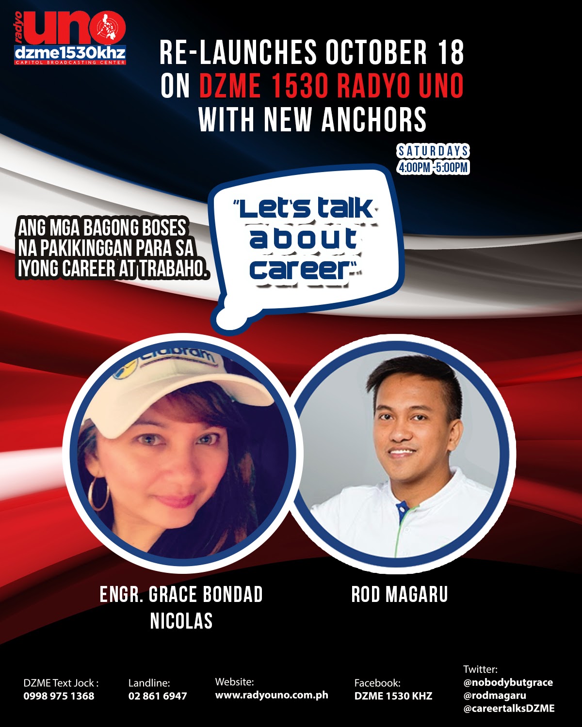“Let’s Talk About Career” Re launches October 18 on DZME 1530 Radyo Uno ...