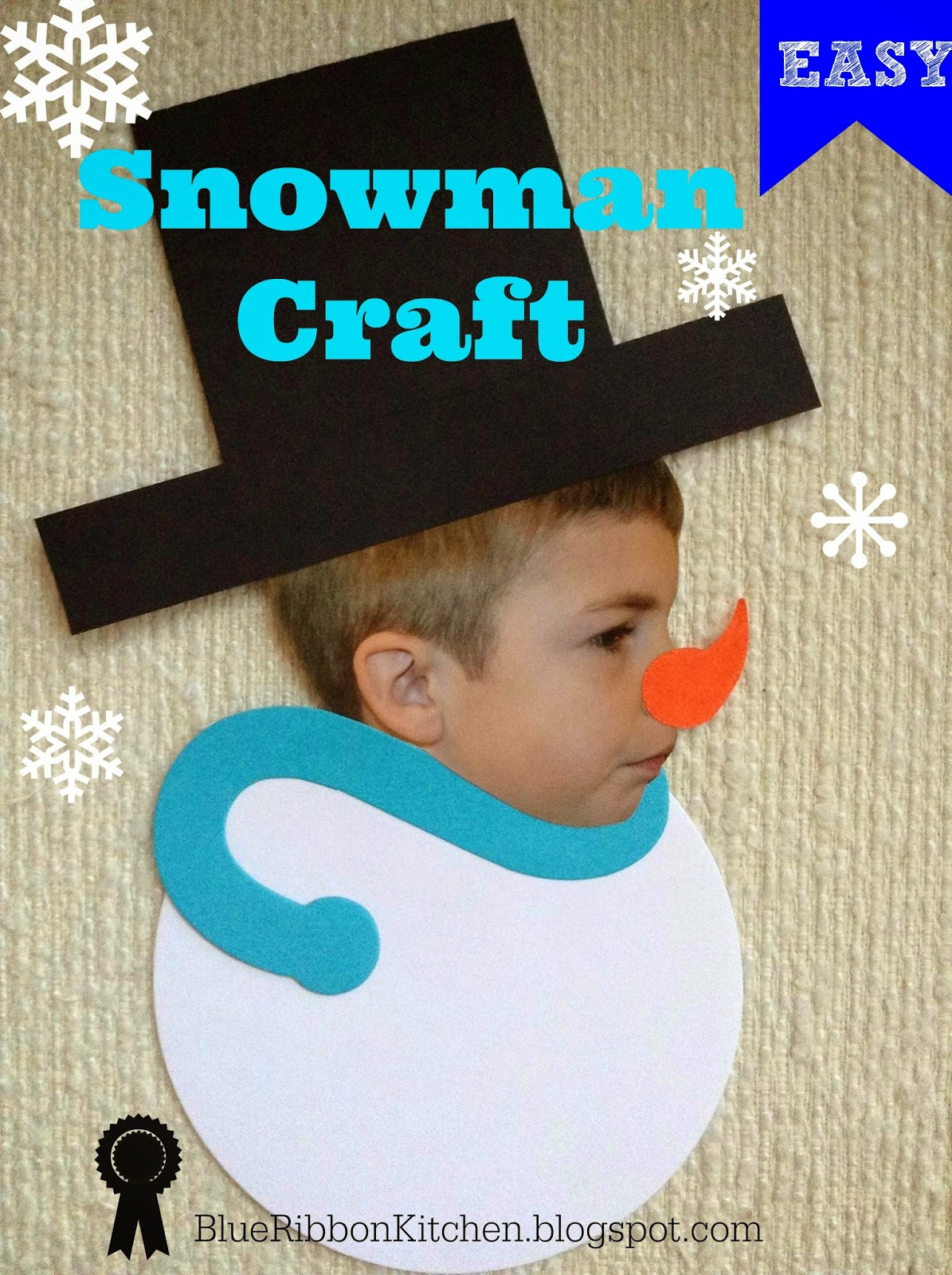 Blue Ribbon Kitchen: EASY SNOWMAN CRAFT