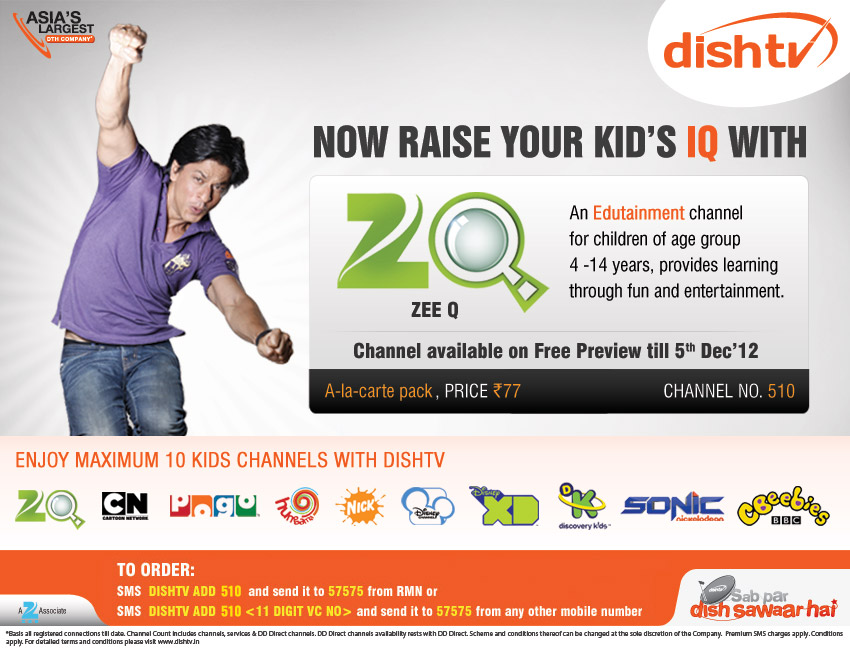 Introducing ZEE Q on DISHTV Channel No. 510 ~ Welcome to Recharge Now ...