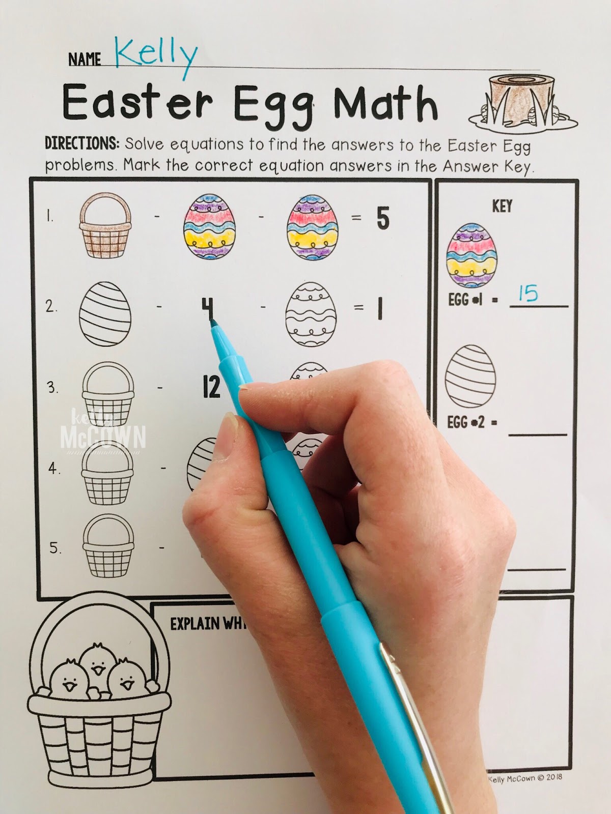 Kelly McCown: Easter & Spring Elementary Math Activities