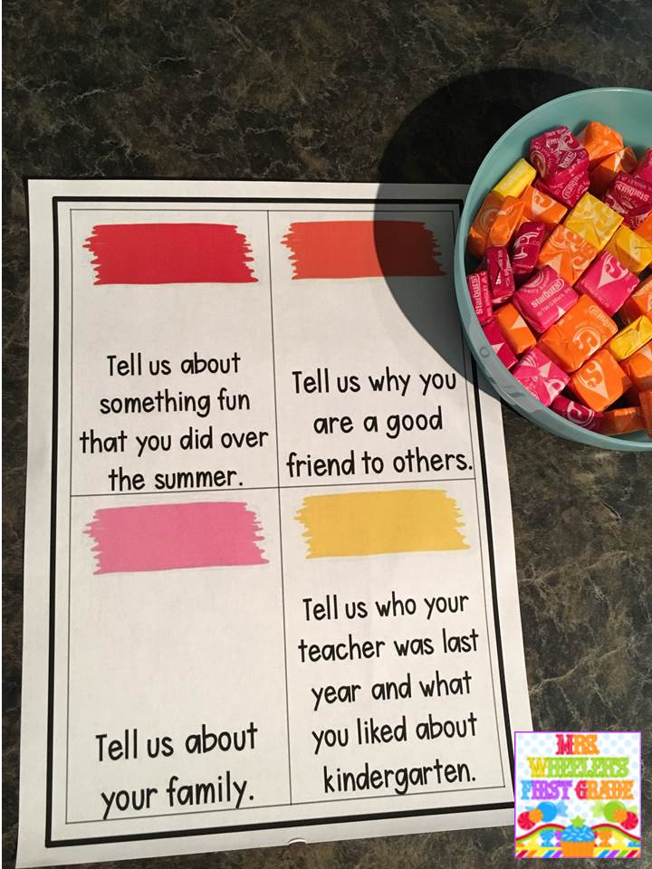 Mrs. Wheeler's First Grade Tidbits: First Day Fun