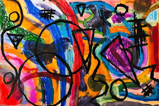 Paintbrush Rocket: 5th Grade Studio Art - Kandinsky inspired Abstracts!