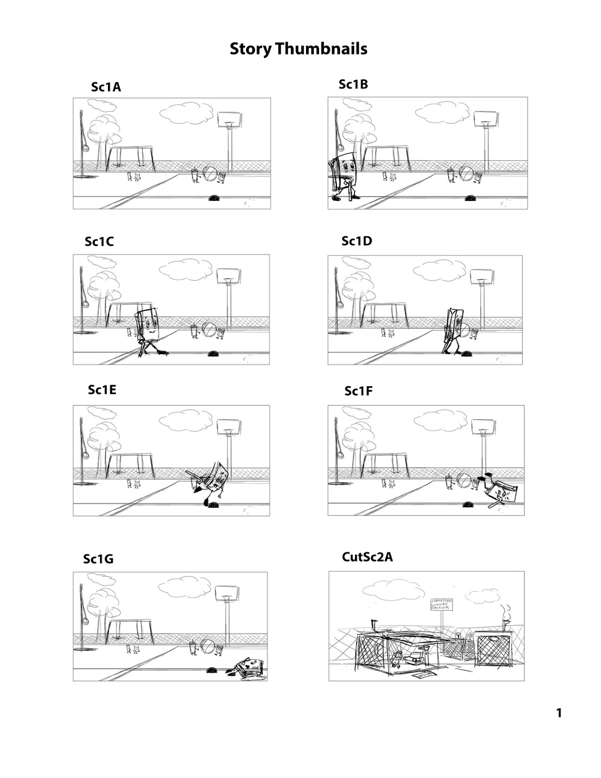 Jay's Storyboard Art: Sticky Situation Storyboard Originals