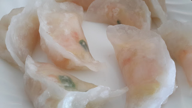 Dim Sum - Steamed Crystal Dumpling with Shrimp and Bamboo Shoot