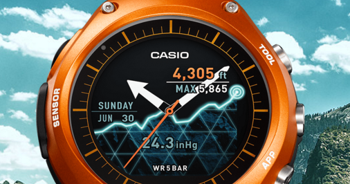 chrono klockor,Cartier Tonneau: Casio WSD-F10 Smart Outdoor-Uhr