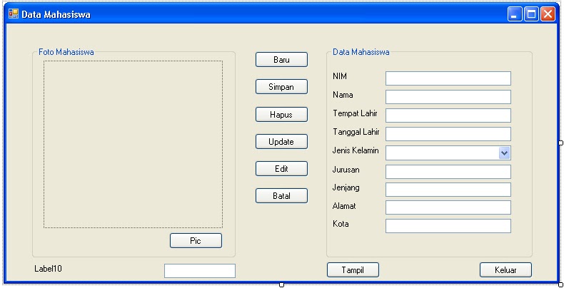 Contoh koneksi vb ke database sql server