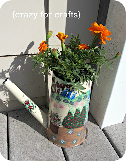 Crazy for Crafts: Watering Can Flower Pot