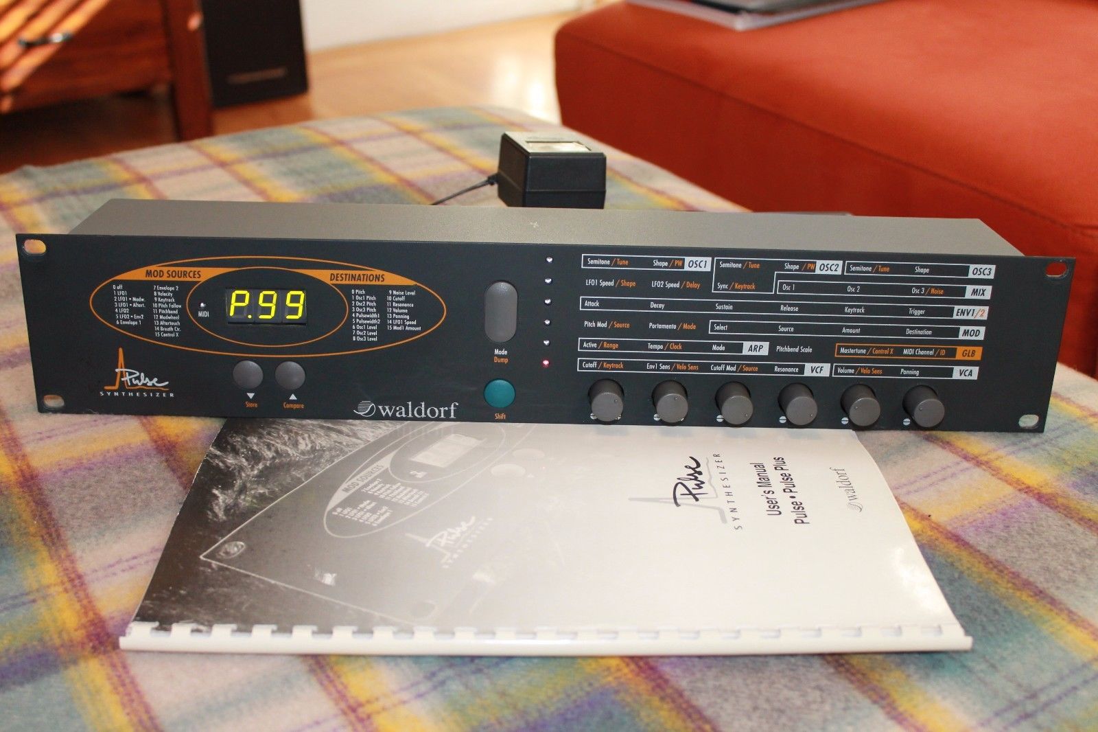 MATRIXSYNTH: Waldorf Pulse Analog Synthesizer Rack Module SN 96511734