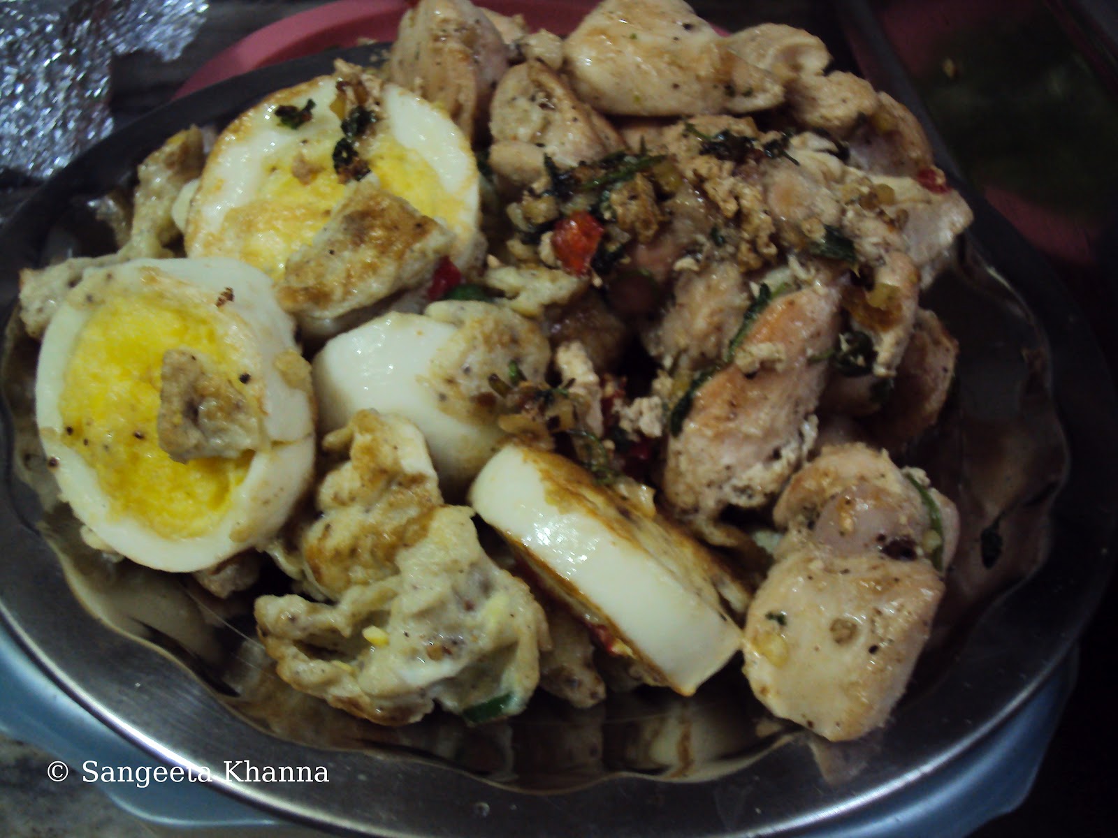 chicken and egg fried rice ....