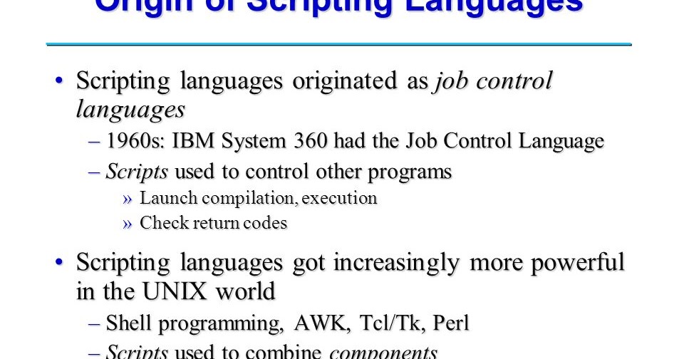 Python Fundamentals And Scripting Languages