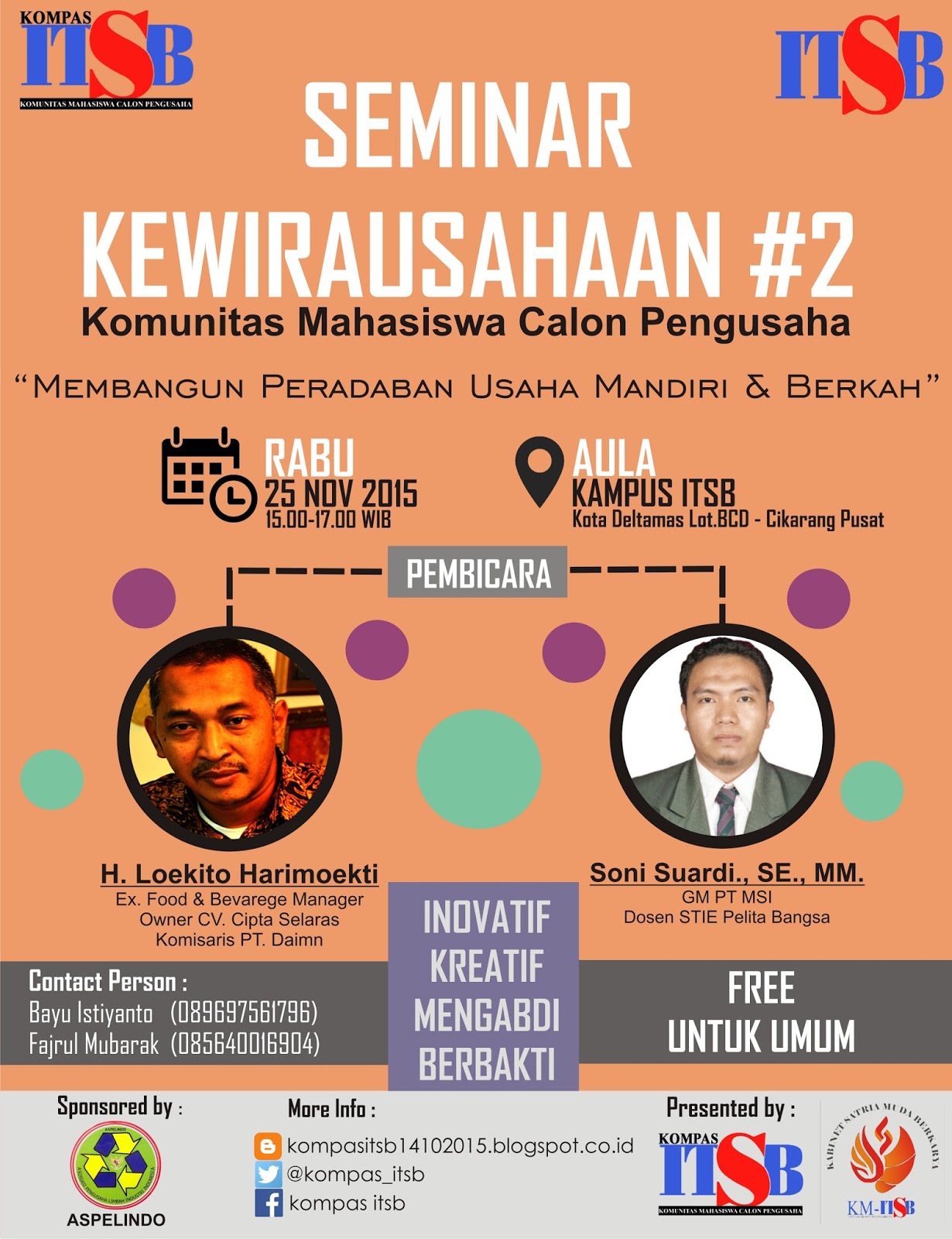 ROAD TO SEMINAR KEWIRAUSAHAAN #2 ~ KOMPAS ITSB