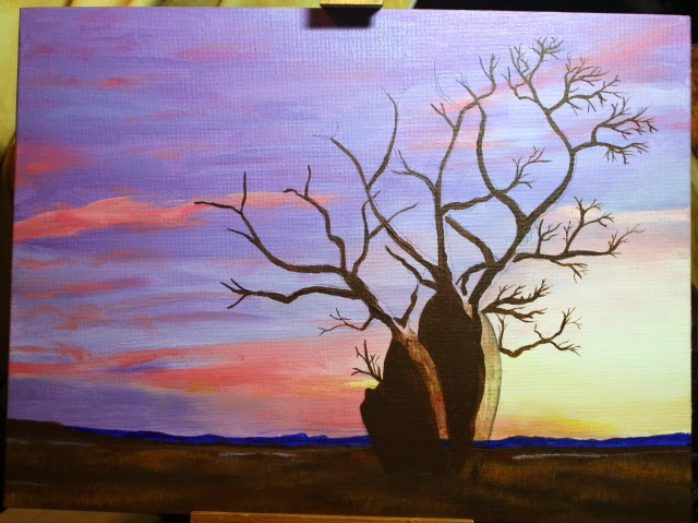 ANNETTE IN OZ: Boab Sunset Painting