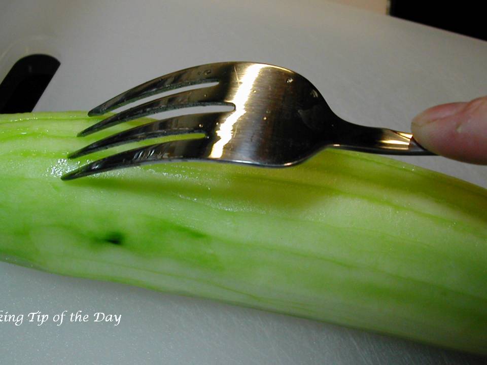Cooking Tip of the Day: Making Cucumber Slices Fancy