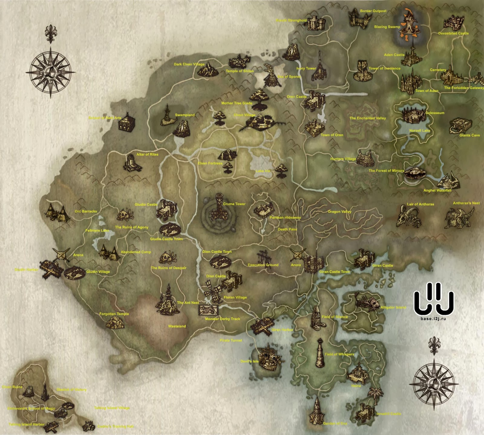 Lineage 2 Best Mmo Ever Lineage 2 World Maps
