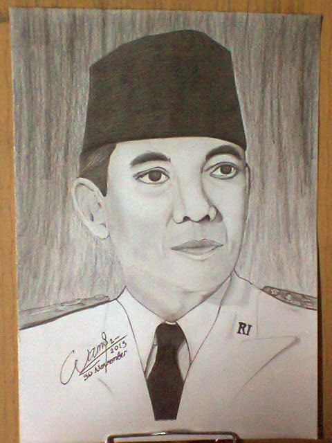 Step by Step Sketsa Bung Karno - KUWATNO