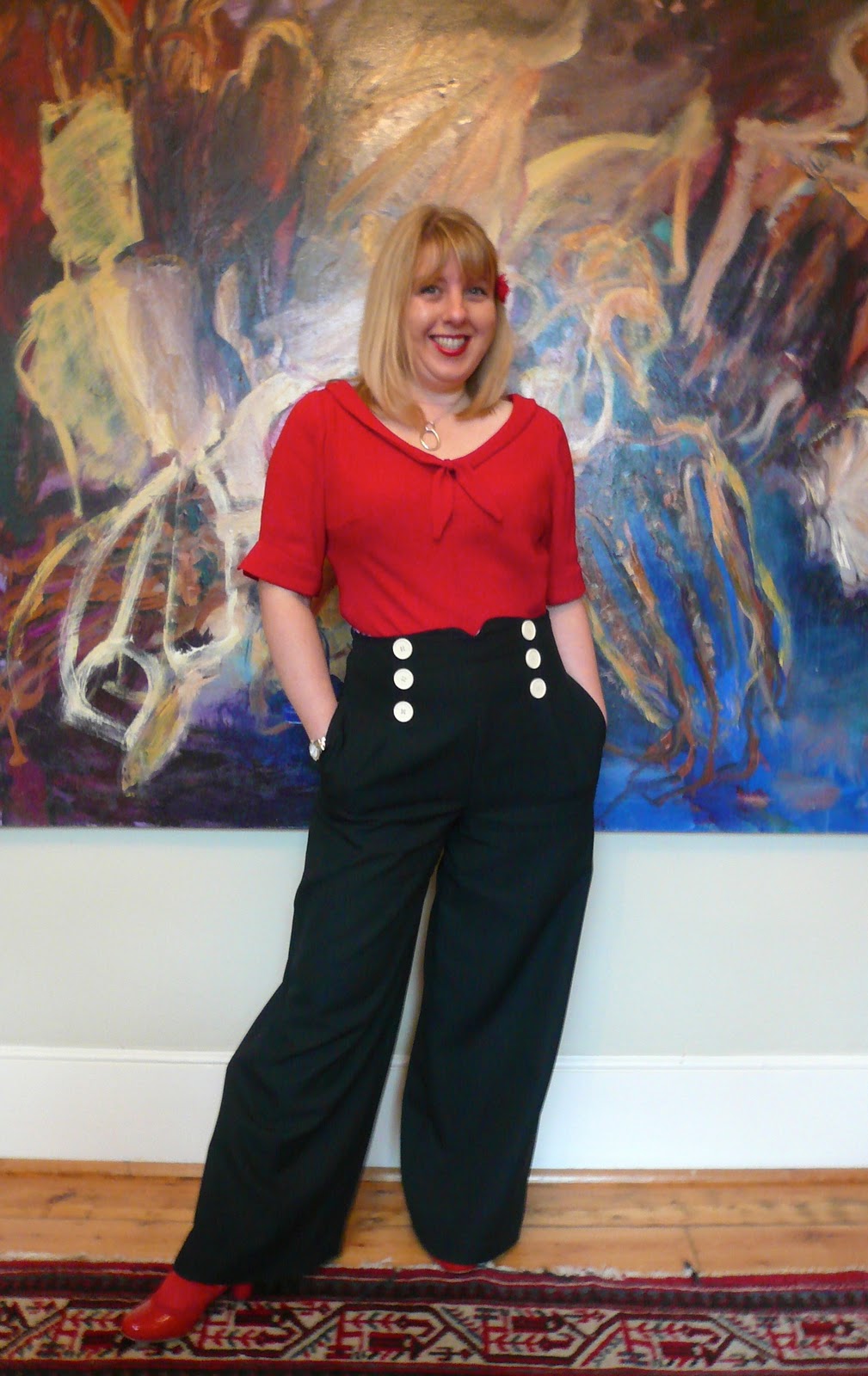 Handmade Jane: Lady in Red Part One: Jasmine Blouse