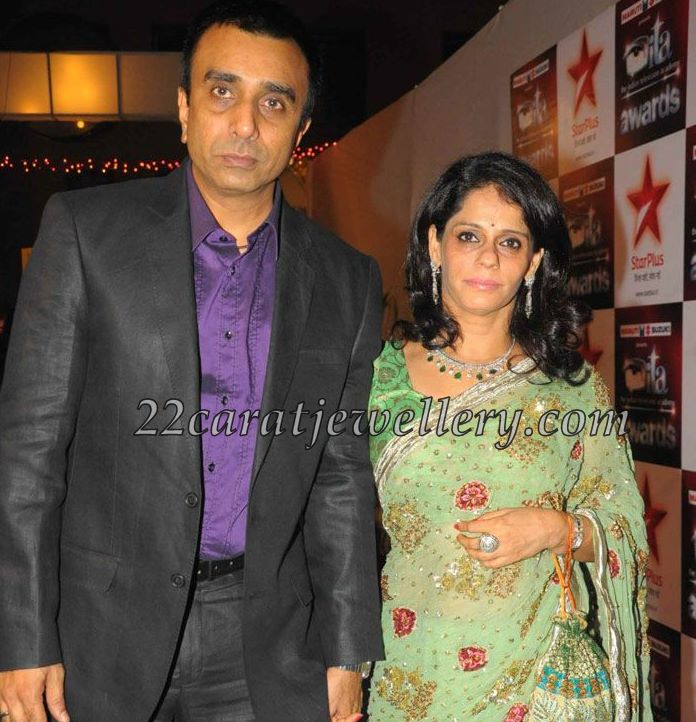 Sanjay Gadvi wife in Diamond Necklace - Jewellery Designs