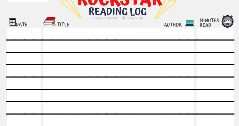 Your Rockstar Reading Log to Power Up Summer Reading | FREE Printable