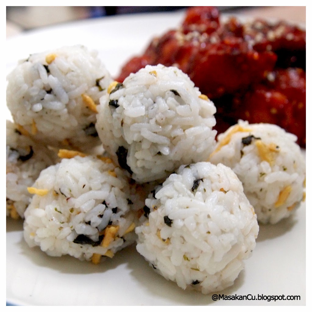 Korean Fried Chicken & Seaweed Rice Ball ~ Masakan Cu