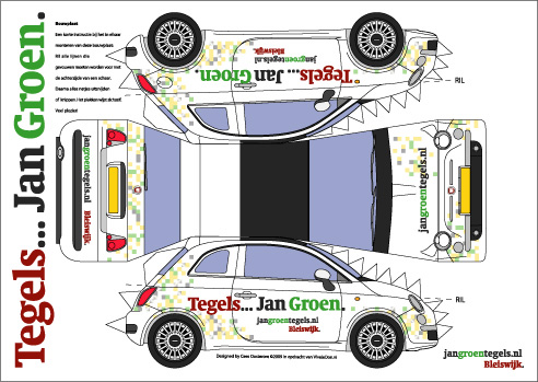 SP. Papel Modelismo: Bouwplaat - PaperCraft - FIAT 500