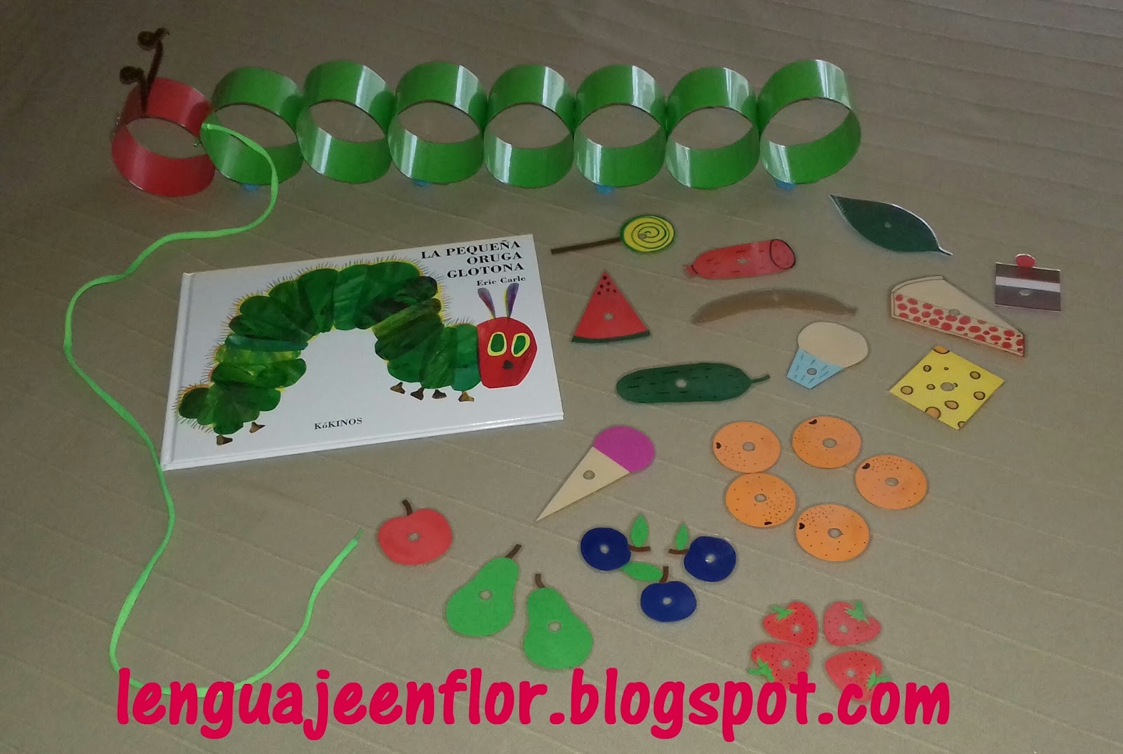 Lenguaje en flor: MANIPULANDO CUENTOS: LA PEQUEÑA ORUGA GLOTONA