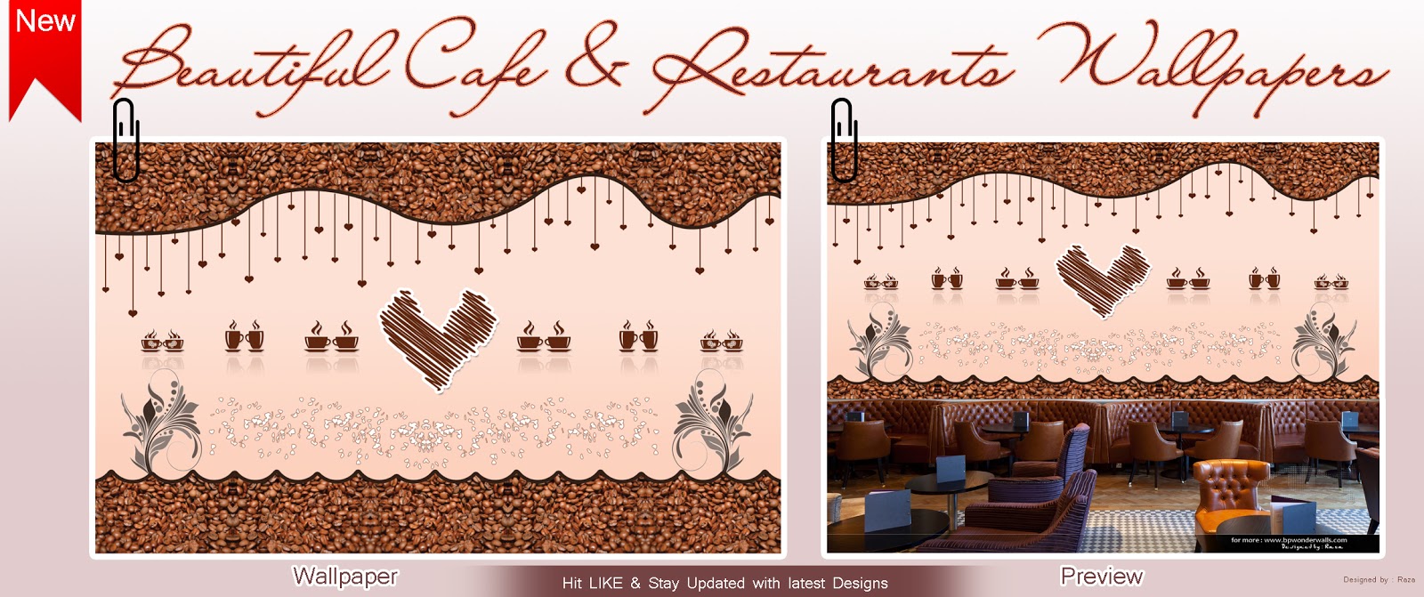Graphics: Beautiful Cafe 'n' Restaurants Wallpaper Design