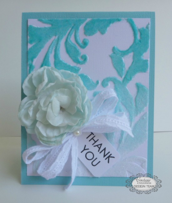 DIY Flocked Cardstock Card - Couture Creations