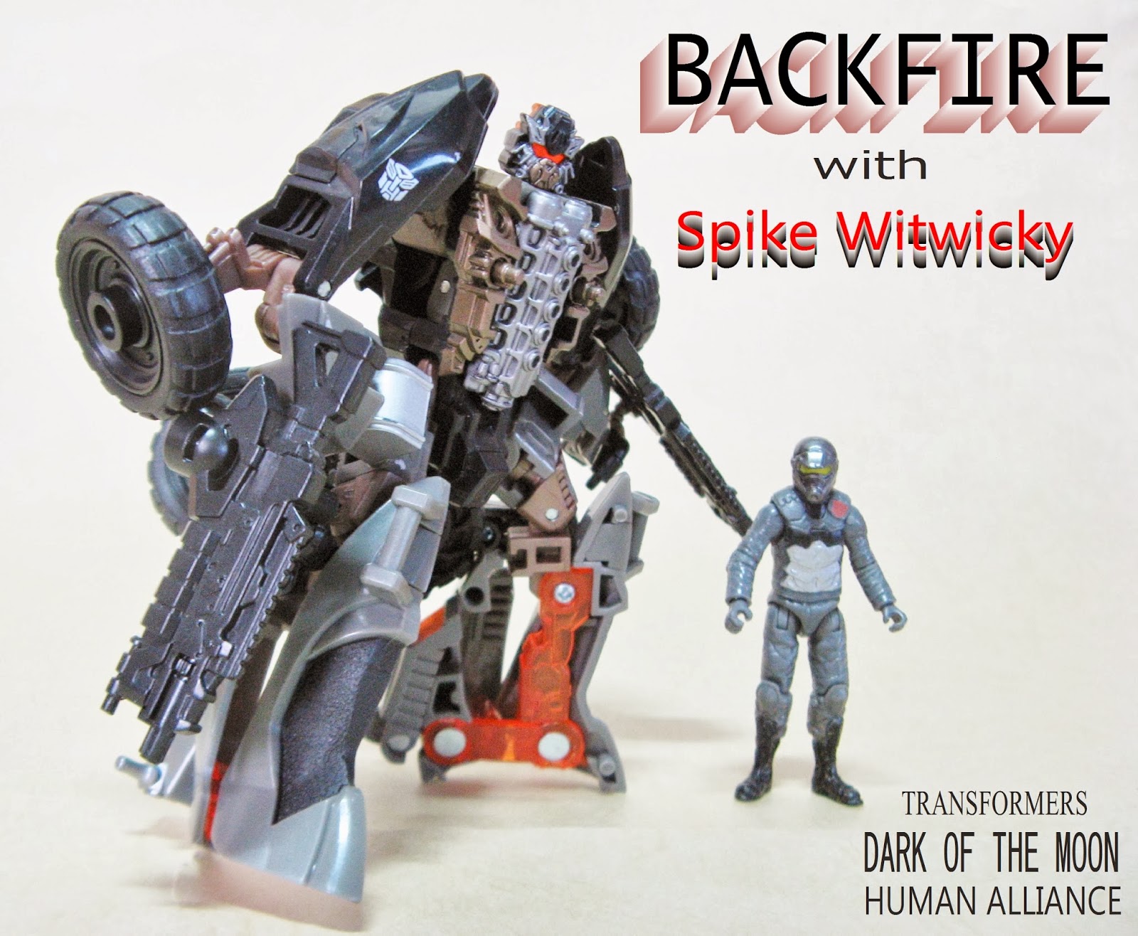 TRANSFORMERS DARK OF THE MOON Human Alliance Spike Witwicky & BACKFIRE ...