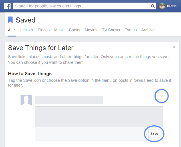 FB "SAVE"