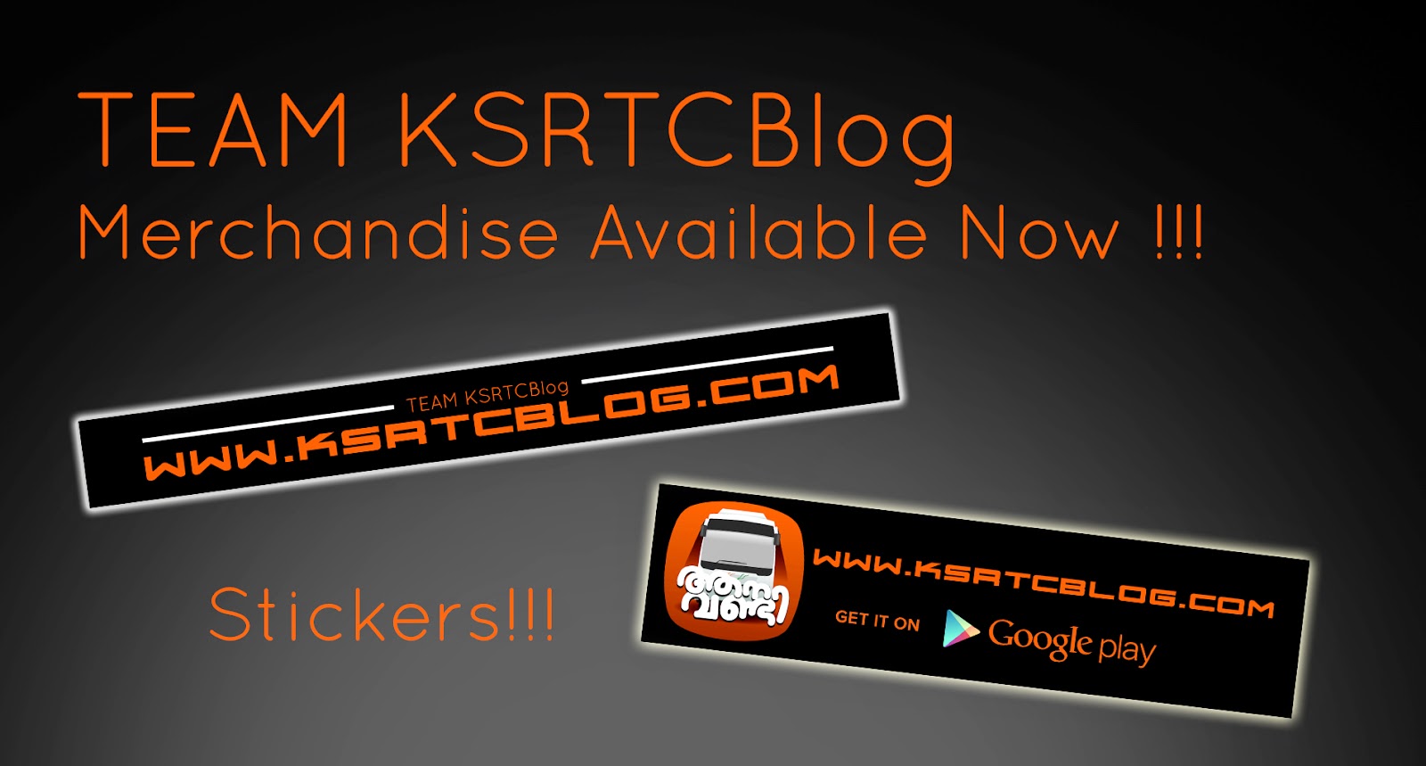 Team KSRTC Blog Stickers - Aanavandi Travel Blog