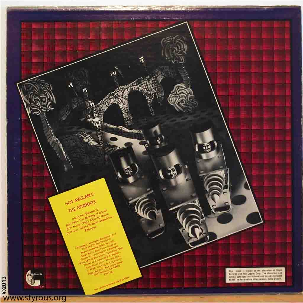 The Vinyl LP Vault: The Residents ~ Not Available