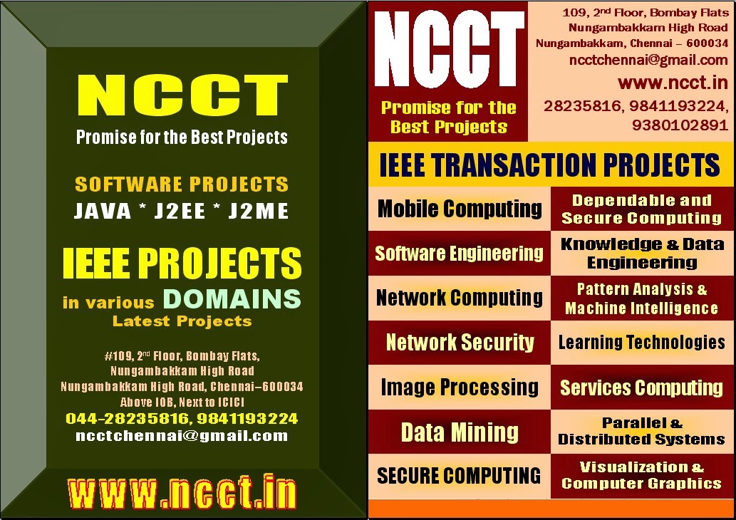 NCCT - PROJECT IMAGE GALLERY: BE Btech Projects, BE Btech Final Year Projects, BE Btech Project ...
