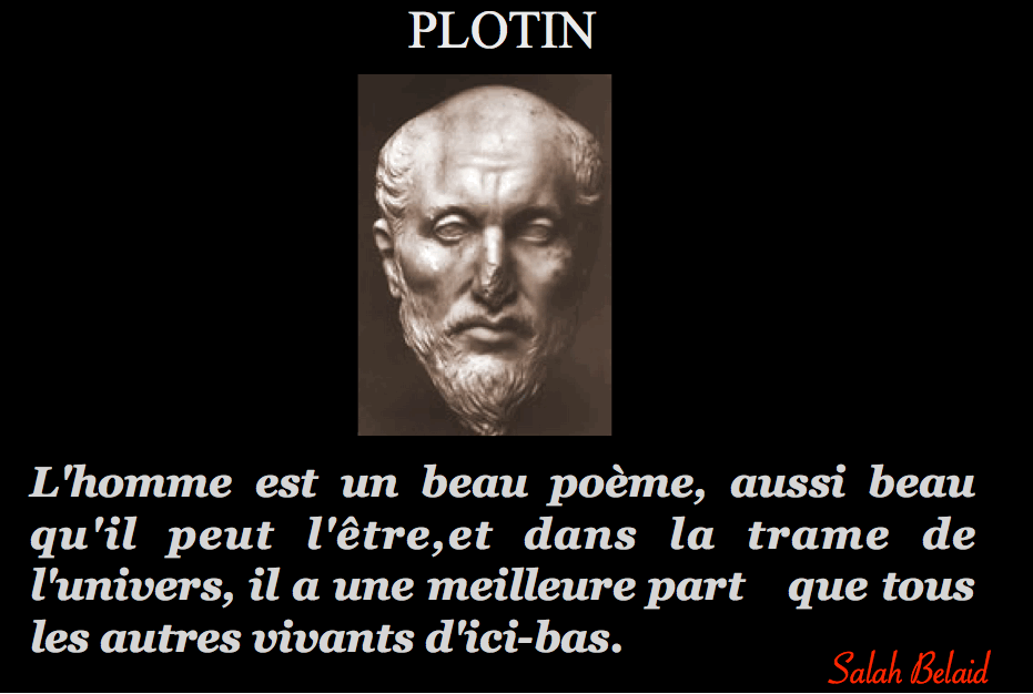 Plotin (205 - 270 après J.-C.) était un philosophe romain de l ...