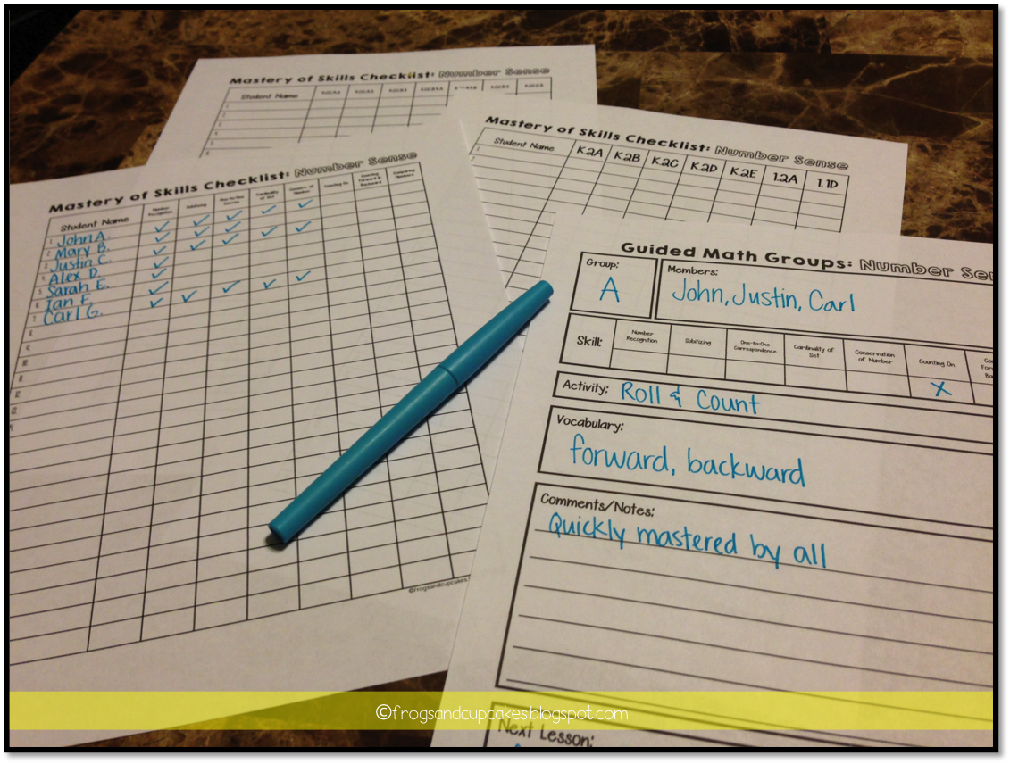 Tales of Frogs and Cupcakes: Guided Math: Basic Number Sense