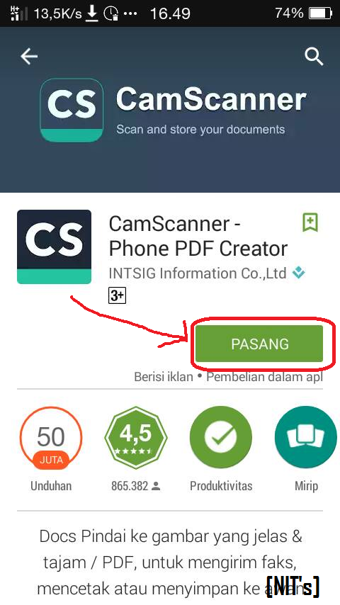 MTs. AMIN DARUSSALAM: CamScanner - Cara Scan Dokumen Menggunakan Camera ...
